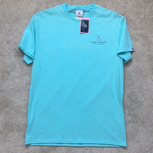 Simply Southern | Tops | Nwt Simply Southern Blue Tshirt Size Medium ...
